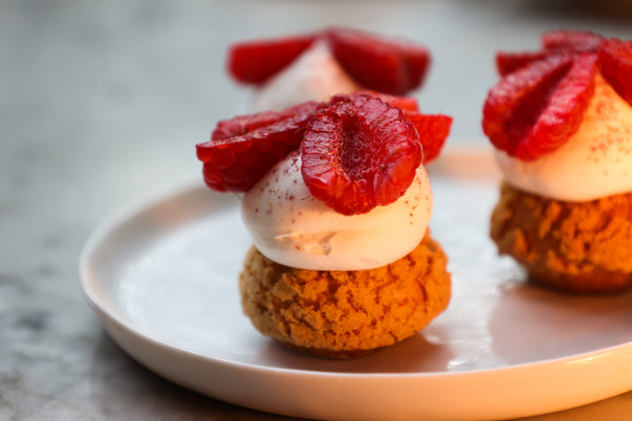 Raspberry Choux – L'Occitane Catering